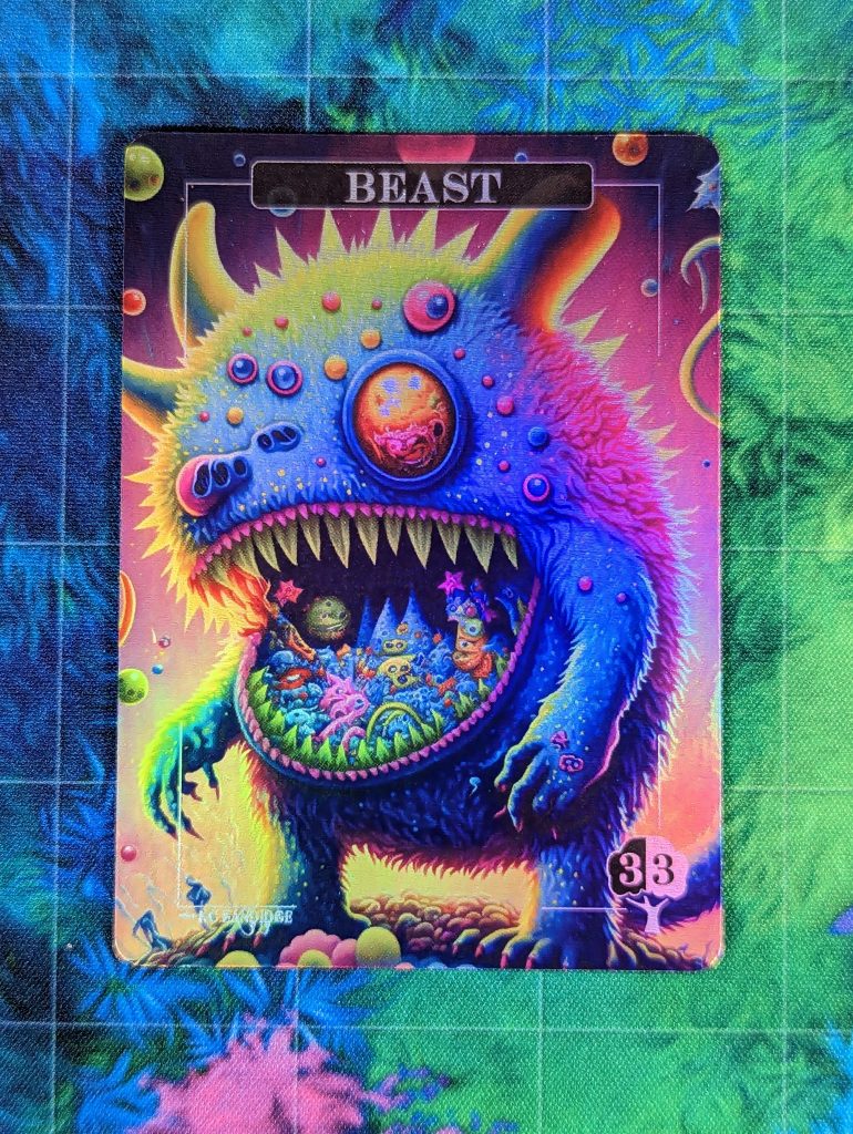 Beast Token (Foil) - Custom Art Proxies - Arrow Road Creations