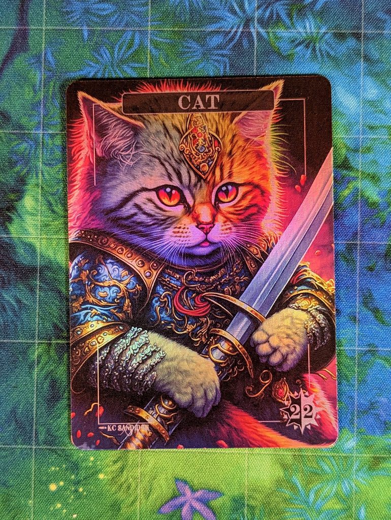 Cat Token (Foil) - Custom Art Proxies - Arrow Road Creations