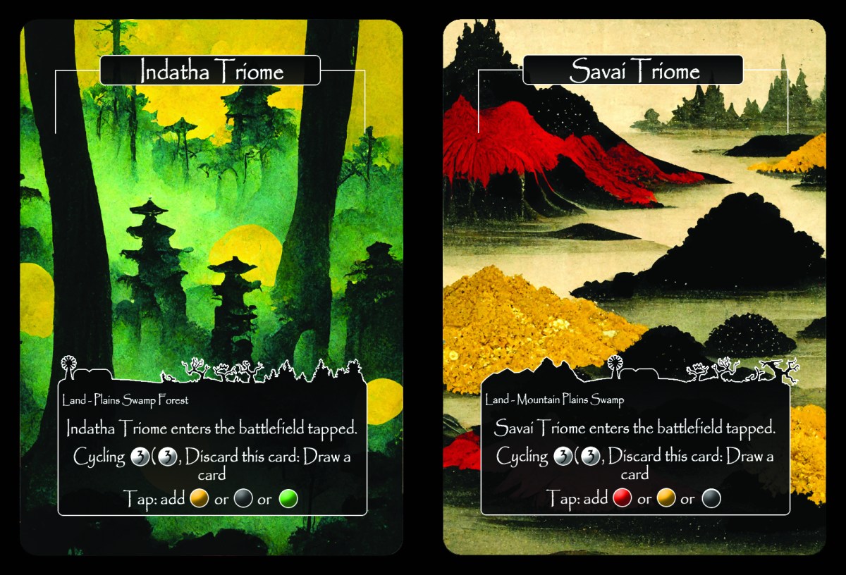 Triome Lands (1 of each) Full Art Proxies - Arrow Road Creations