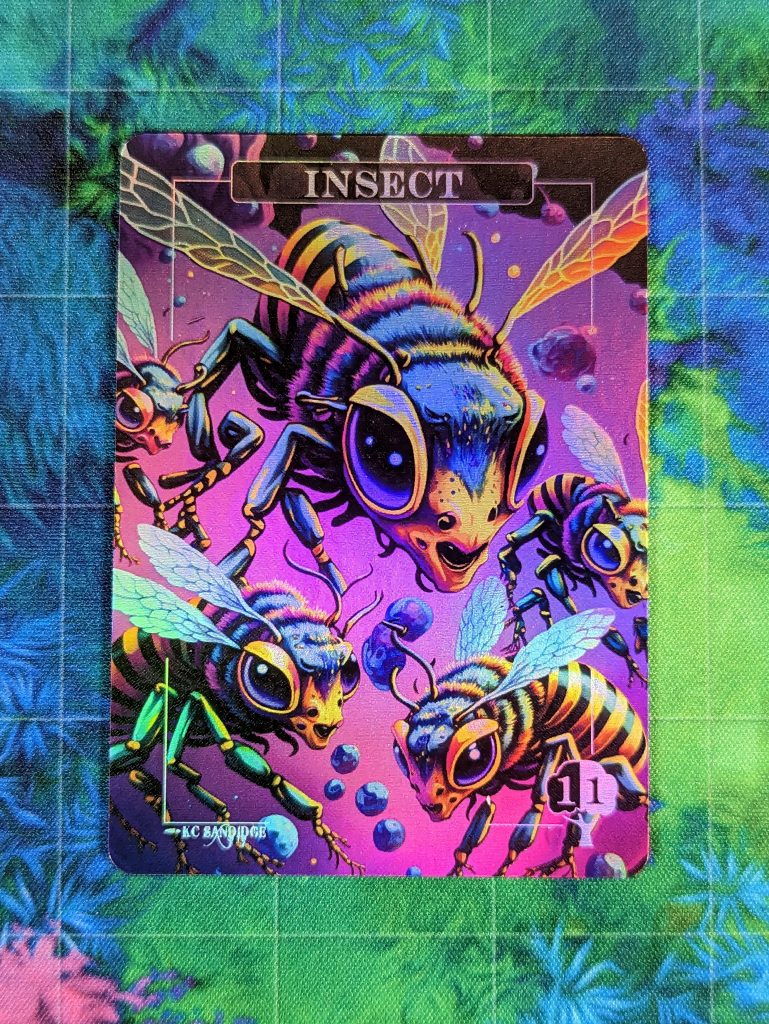 Insect Token (Foil) - Custom Art Proxies - Arrow Road Creations