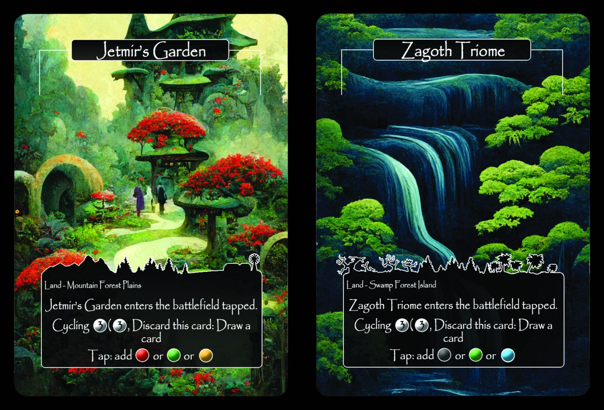 Triome Lands (1 of each) Full Art Proxies - Arrow Road Creations