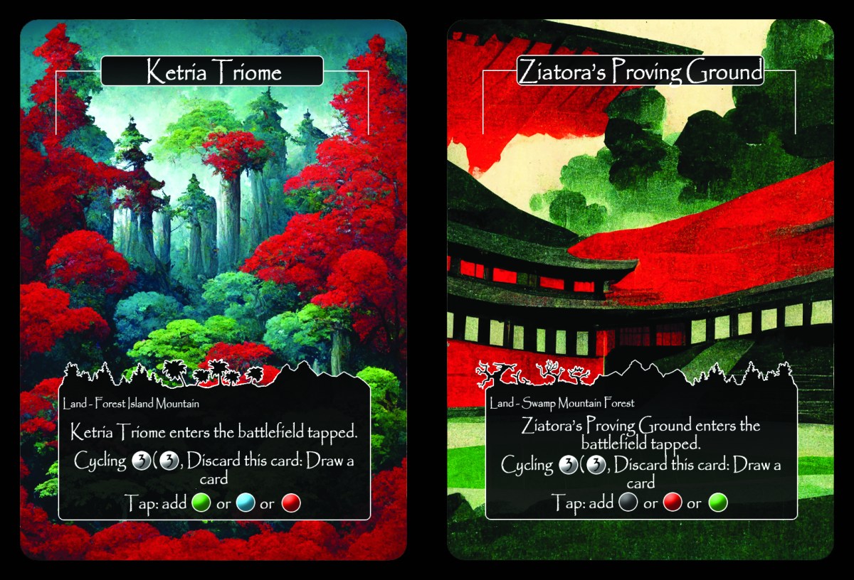 Triome Lands (1 of each) Full Art Proxies - Arrow Road Creations