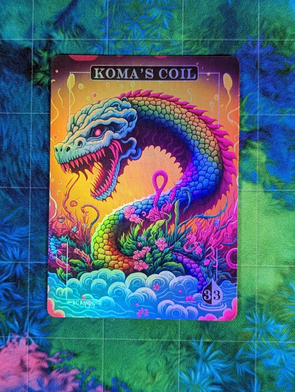 Koma’s Coil Token (Foil) - Custom Art Proxies - Arrow Road Creations
