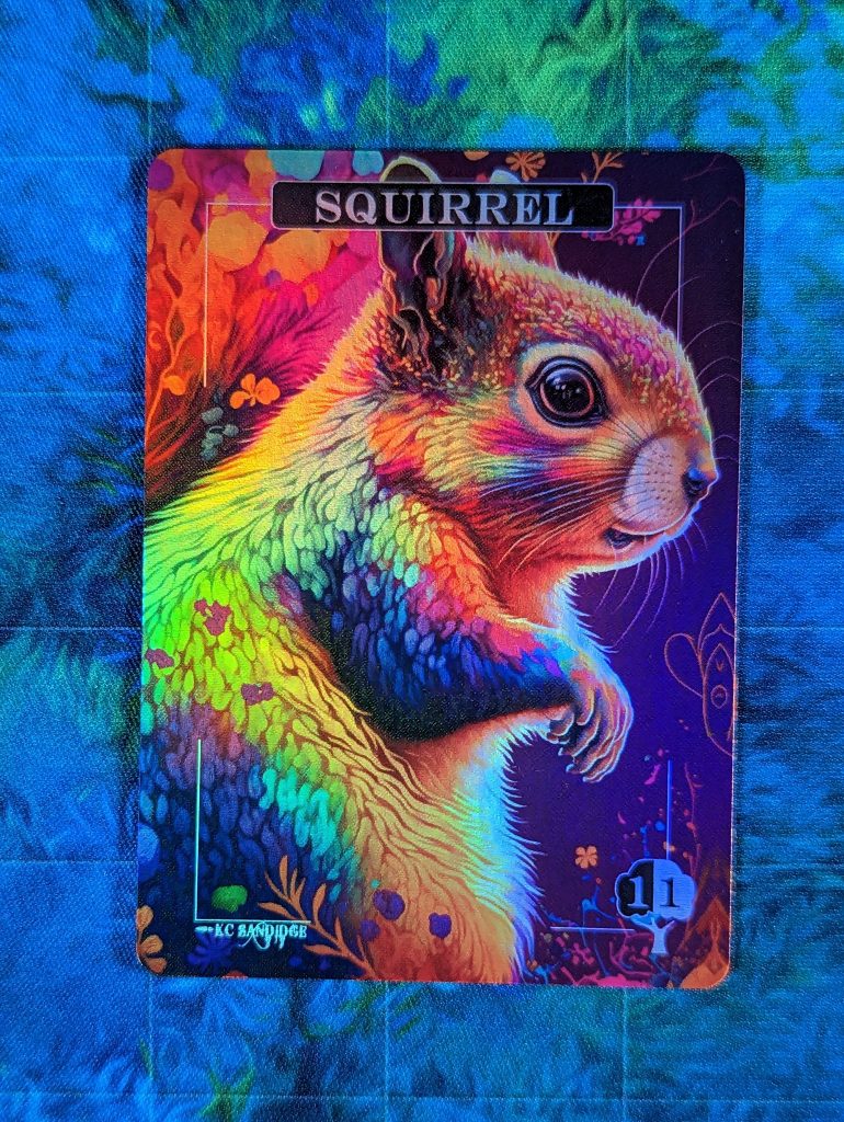 Squirrel Token (Foil) - Custom Art Proxies - Arrow Road Creations