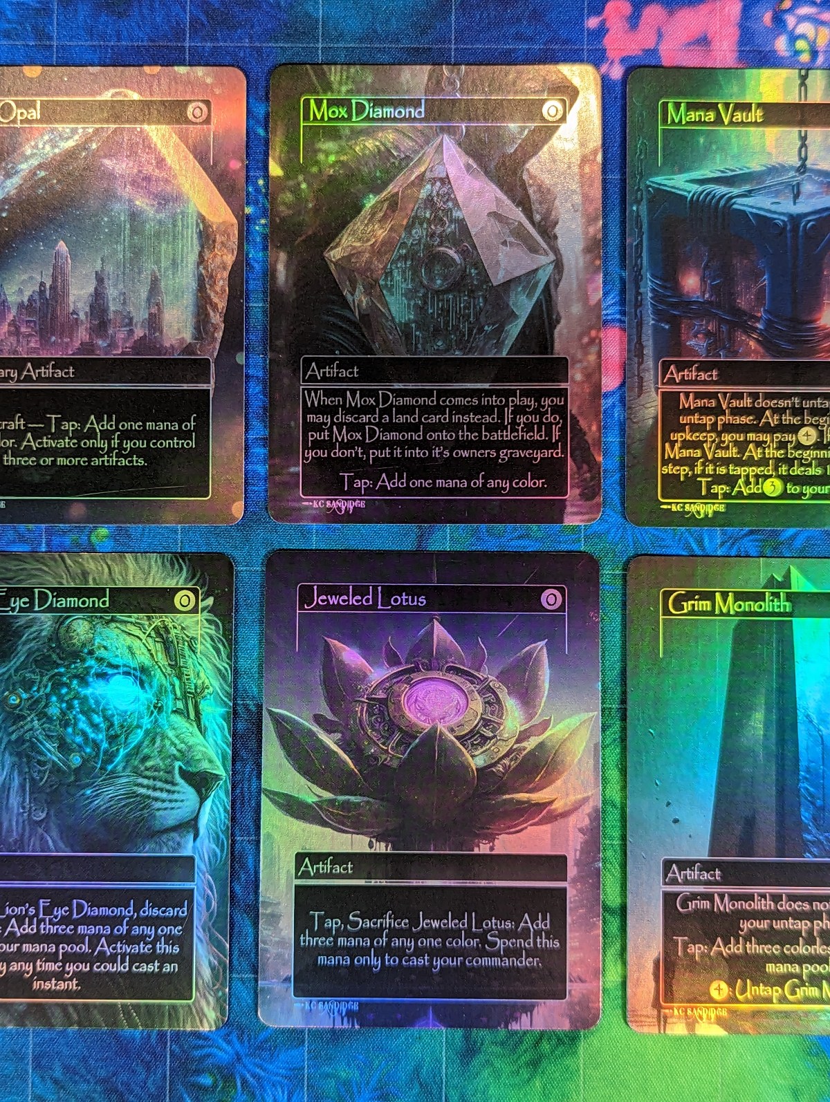 Foil/Holographic Mana Rock Artifacts (1 of each, 10 Total) Digital Art ...