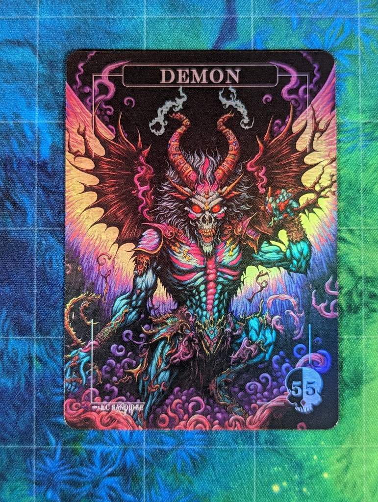 Demon Token (Foil) - Custom Art Proxies - Arrow Road Creations
