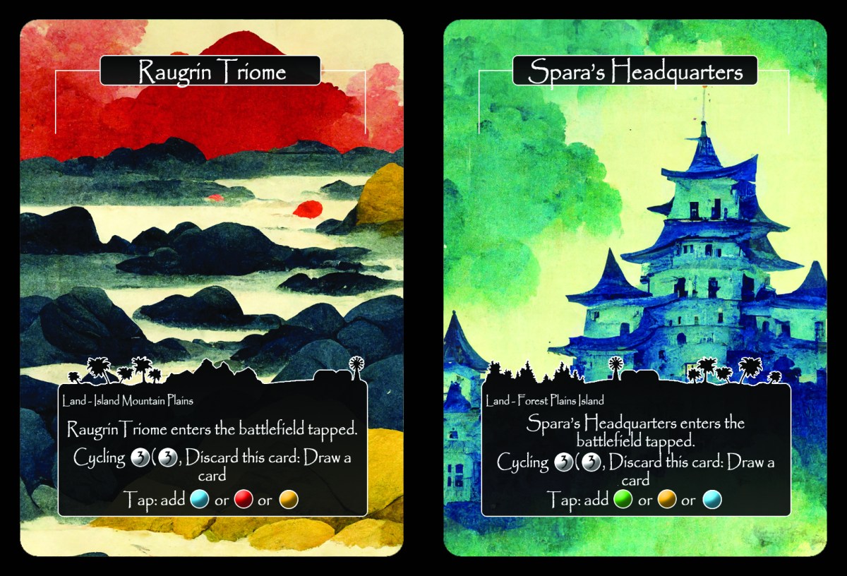 Triome Lands (1 of each) Full Art Proxies - Arrow Road Creations