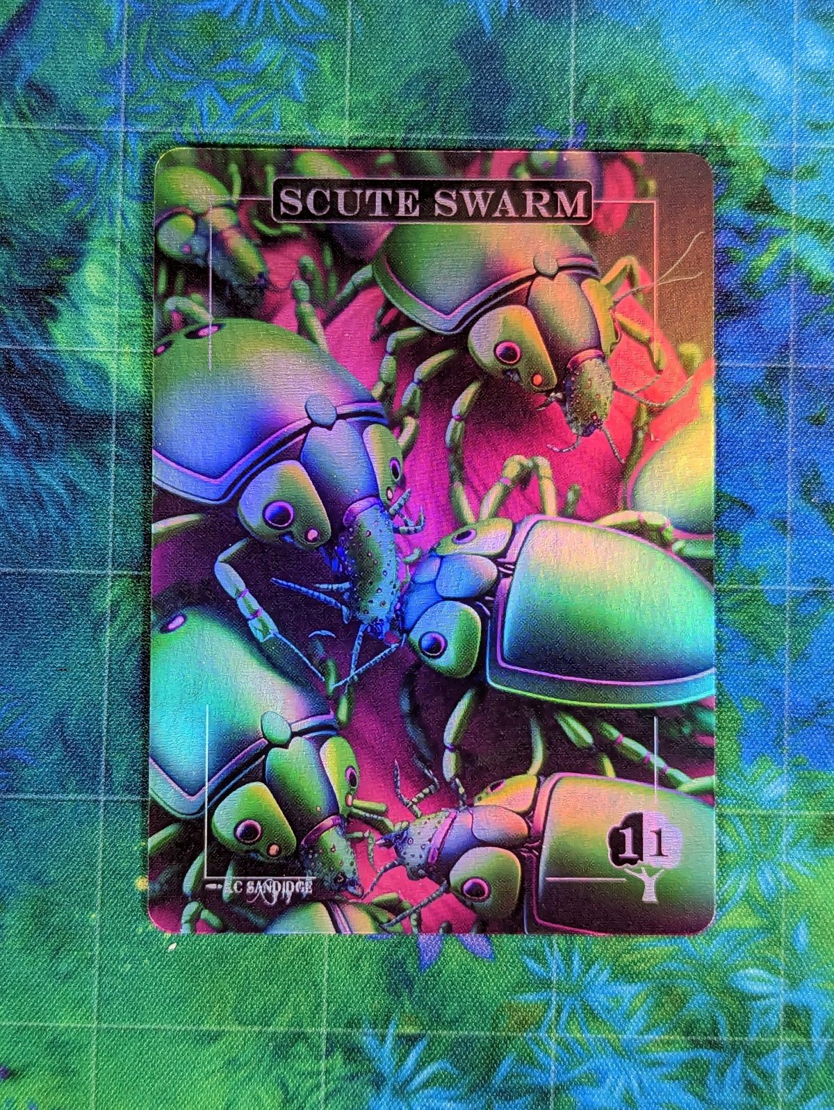 Scute Swarm Token (Foil)- Custom Art Proxies - Arrow Road Creations