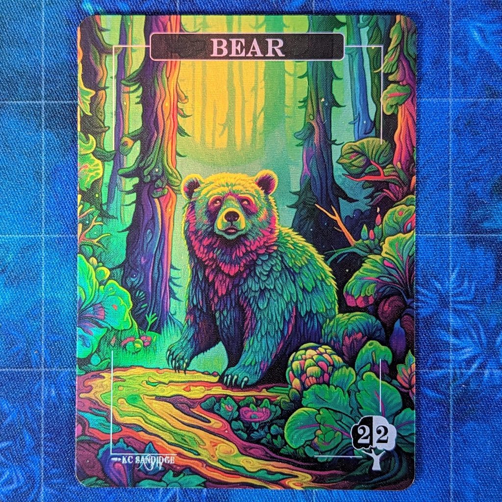 Bear Token (Foil) - Custom Art Proxies - Arrow Road Creations